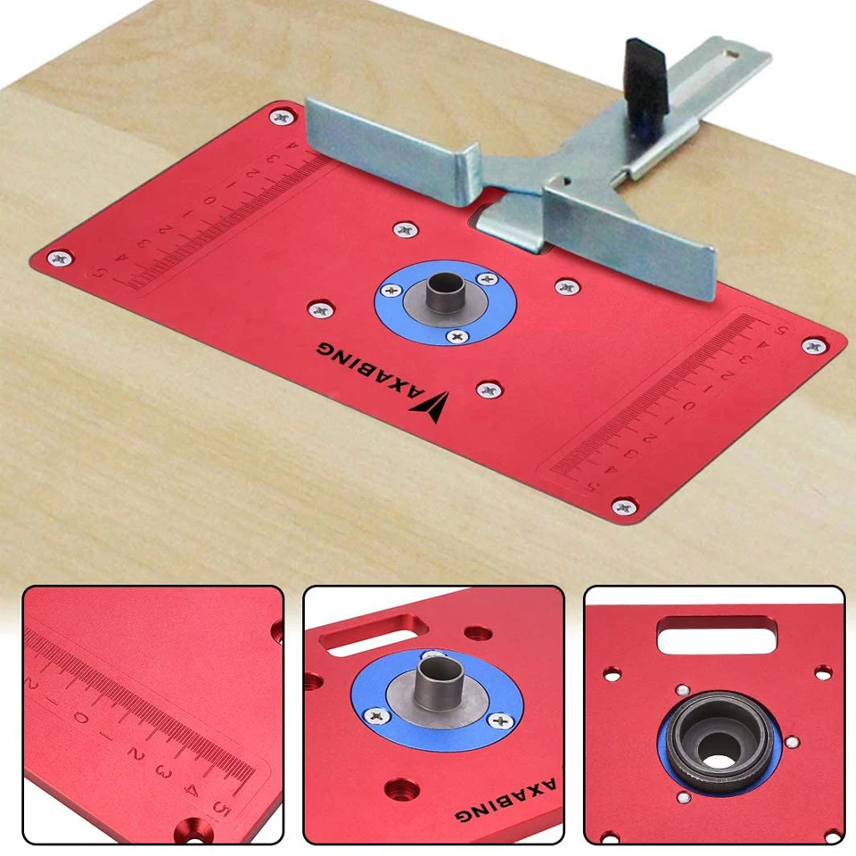 Aluminium Router Tisch Insert Platte W / 2 Router Einsatz Ringe Für ...
