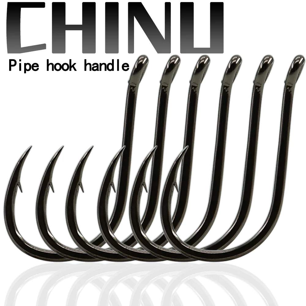 CHINU Fishing Hooks Set Barbed Single Circle Carp Hook High Carbon ...