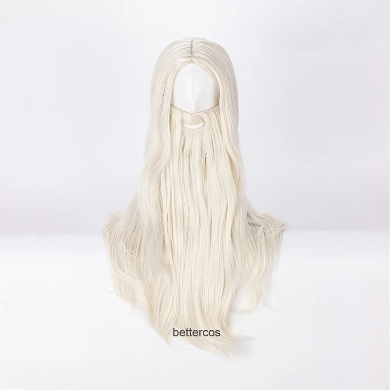Dumbledore-Cosplay-Wigs-Gandalf-Mithrandir-65cm-Blond-With-Beard-Heat ...
