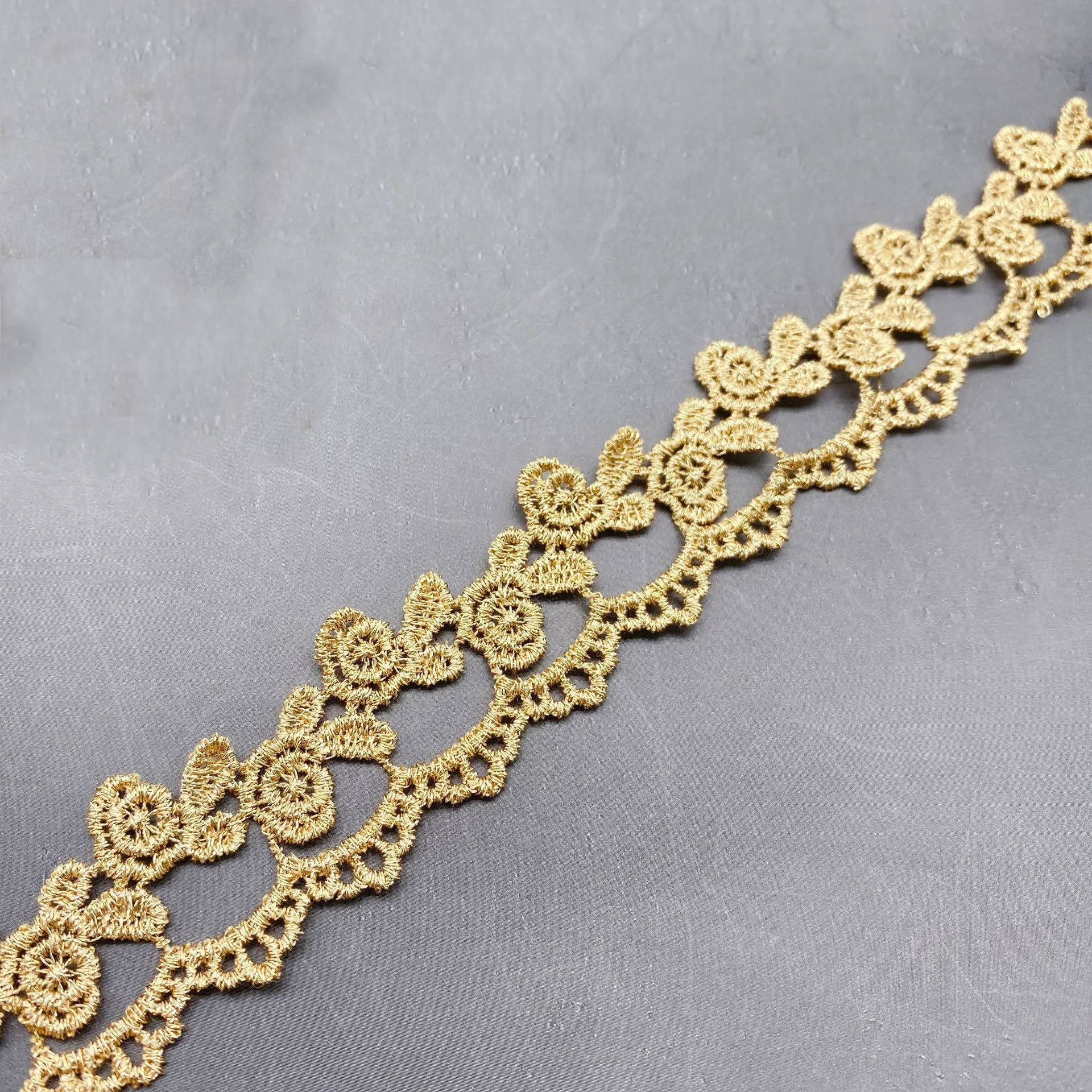 Tela-de-encaje-bordado-de-hilo-dorado-accesorios-de-joyer-a-rosa ...