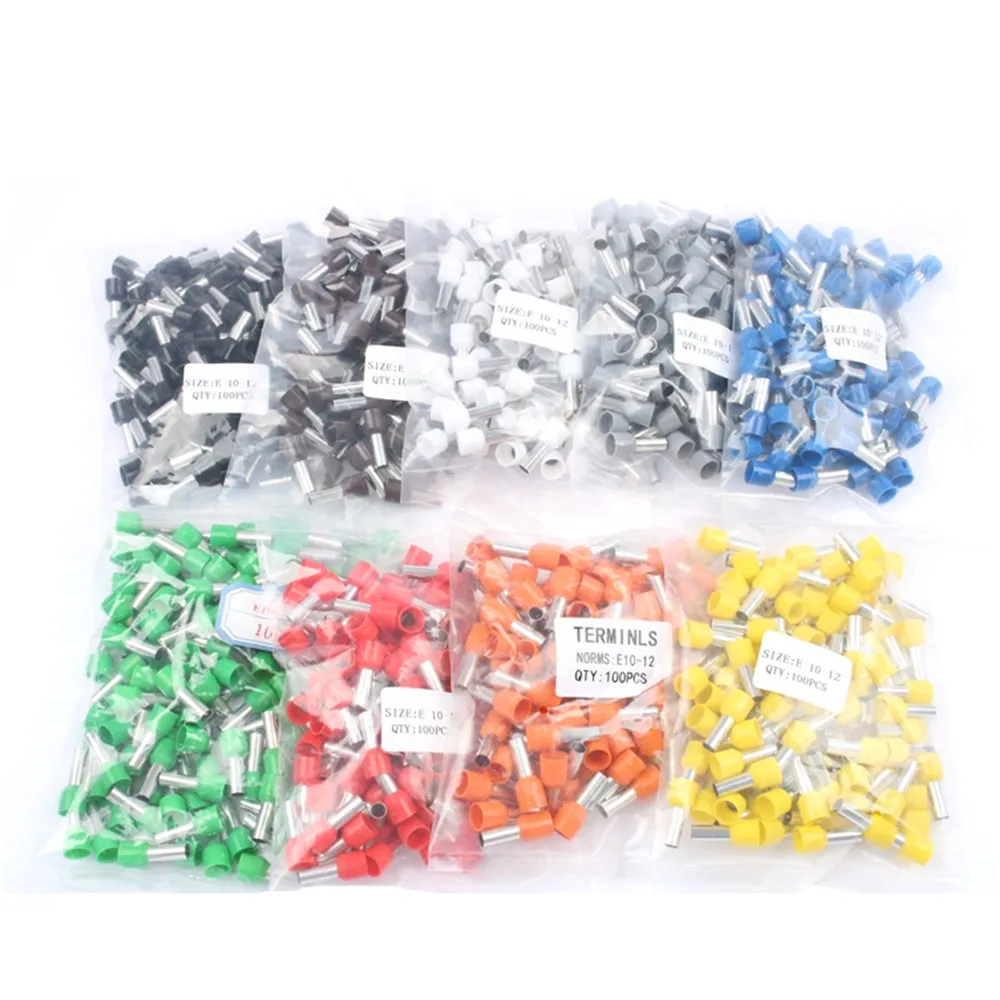 E10-12-Tube-insulating-Insulated-terminals-10MM2-Cable-Wire-Connector ...