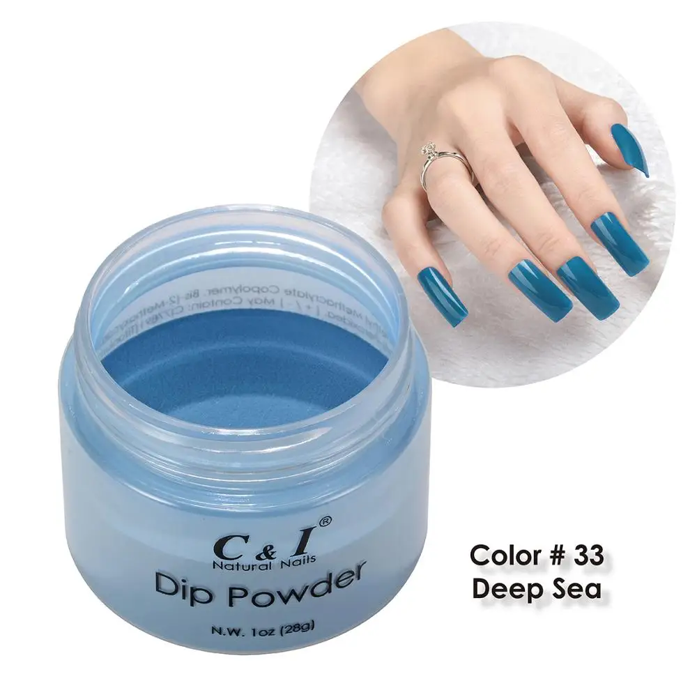 Dipping Powder 28g Color NO.33# Deep Sea Blue Color System Dip Manicure ...