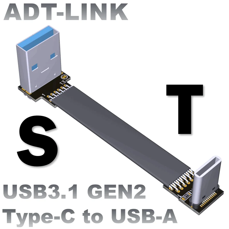 FPV Micro USB 3.1 Gen2 Type C 90 Degree To USB A Riser Adapter 3cm ...