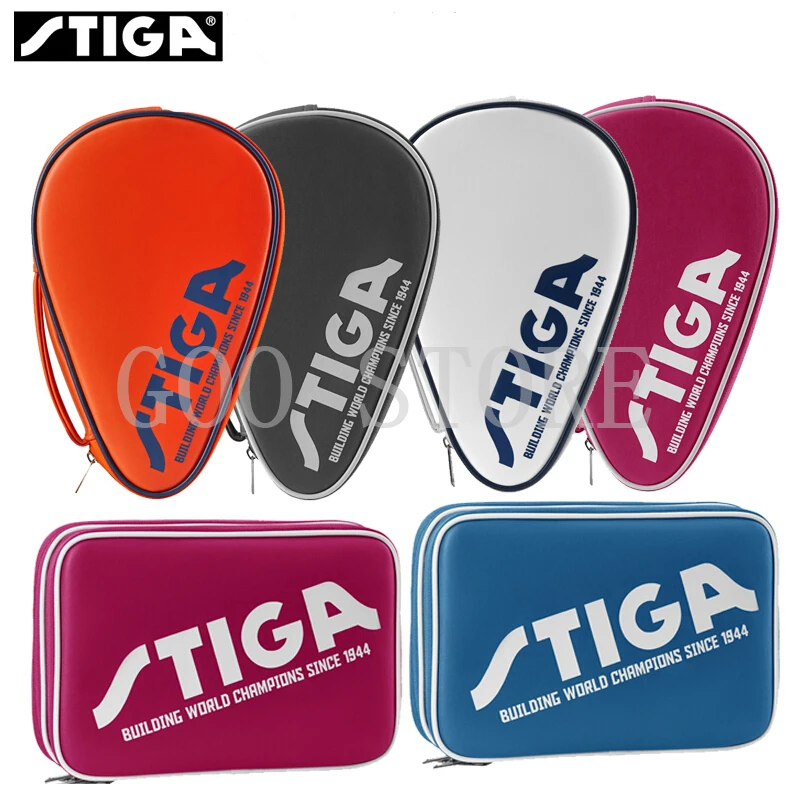 STIGA Table Tennis Rackets Bag New Double Layer Square Round Training ...
