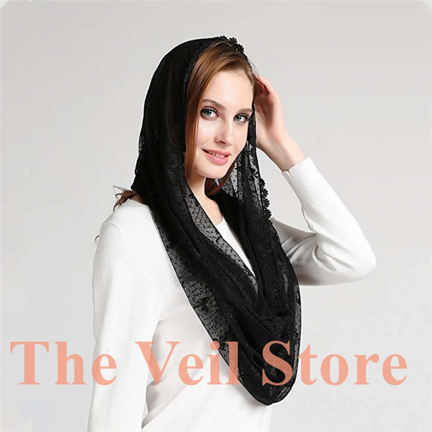 Women-Mantilla-Infinity-Veil-sCatholic-Chapel-Veils-for-church-Round ...