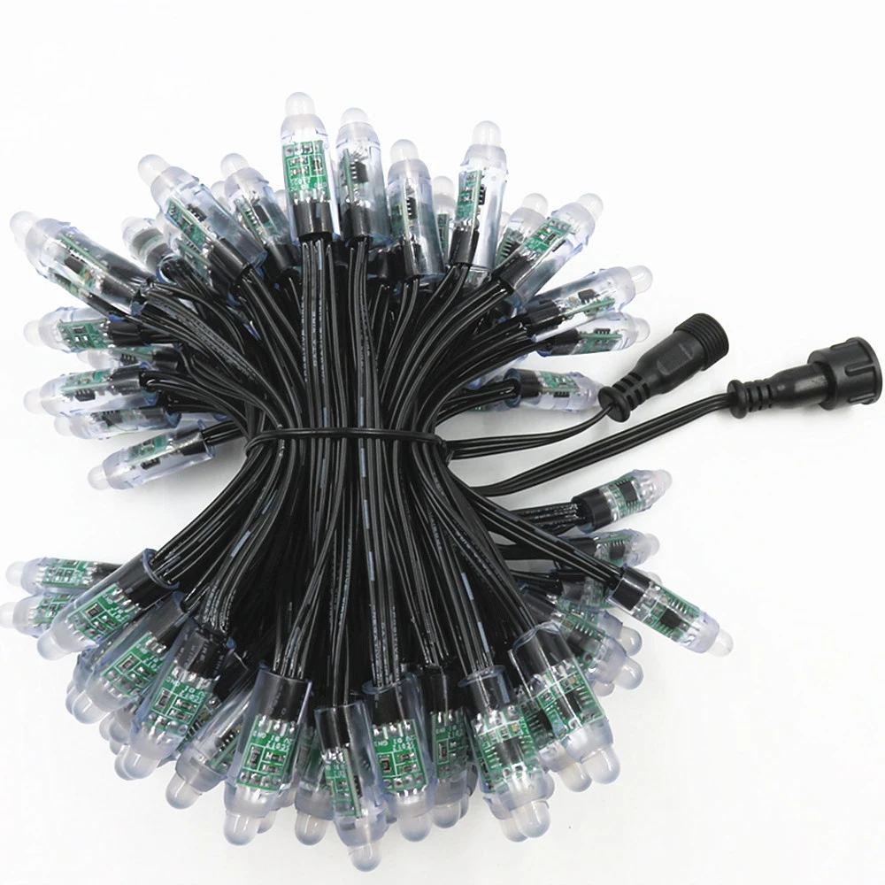 DHL FREE SHIPPING 1000pcs 100ct DC12V WS2811 bullet led pixel BLACK ...