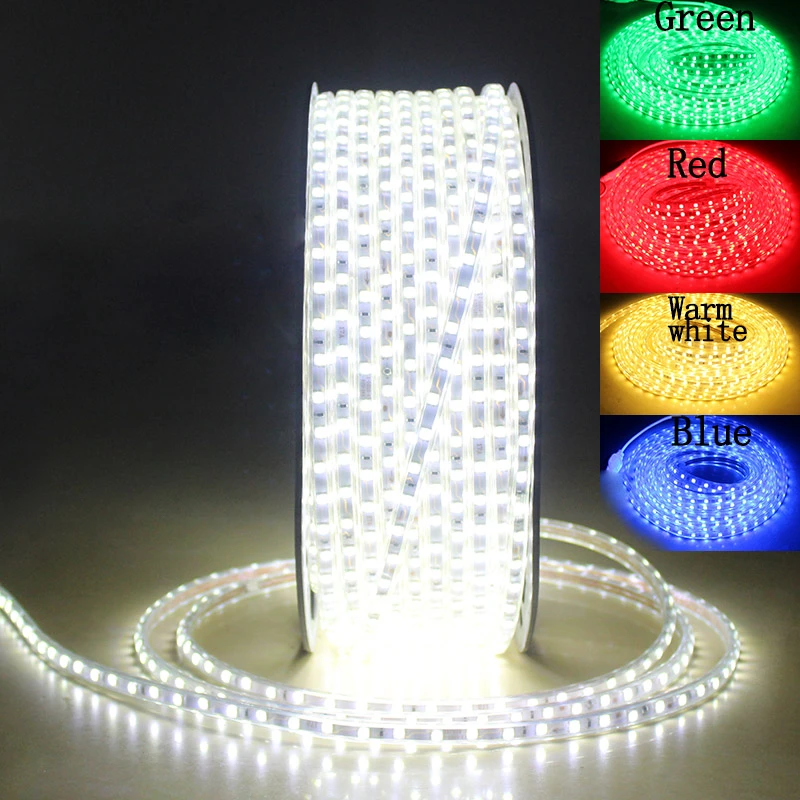 220v Led Strip Backlight Flexible Light Smd5050 60leds/m Tape Led ...