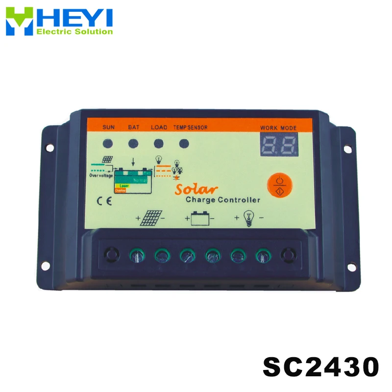 Universal Controlador solar SC2430 12V 12V / 24V 15A Controlador solar ...