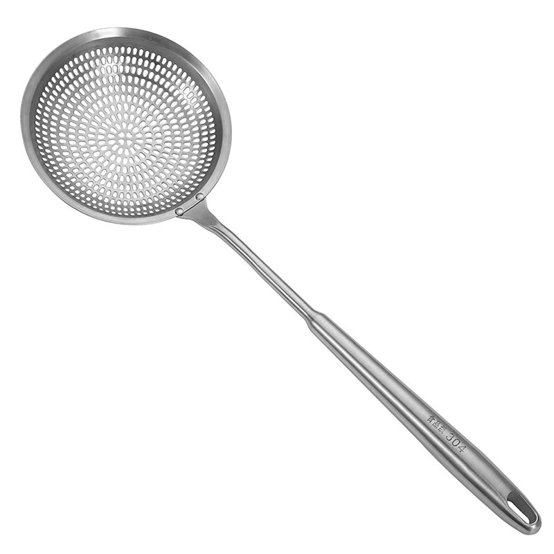 Slotted Spoon,304 Stainless Steel Skimmer Spoon,Strainer Ladle for ...
