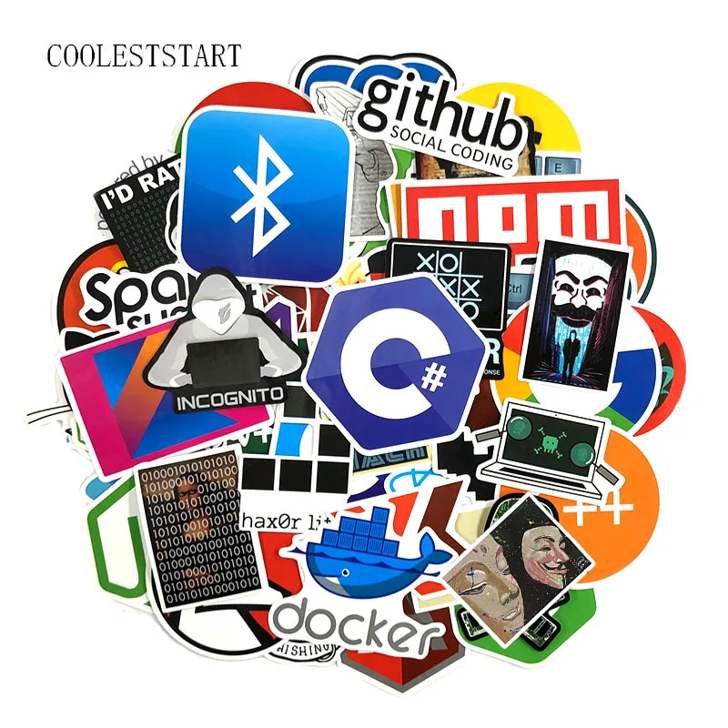 150Pcs/Pack Programming Stickers Geek Hacker Stickers For Luggage ...