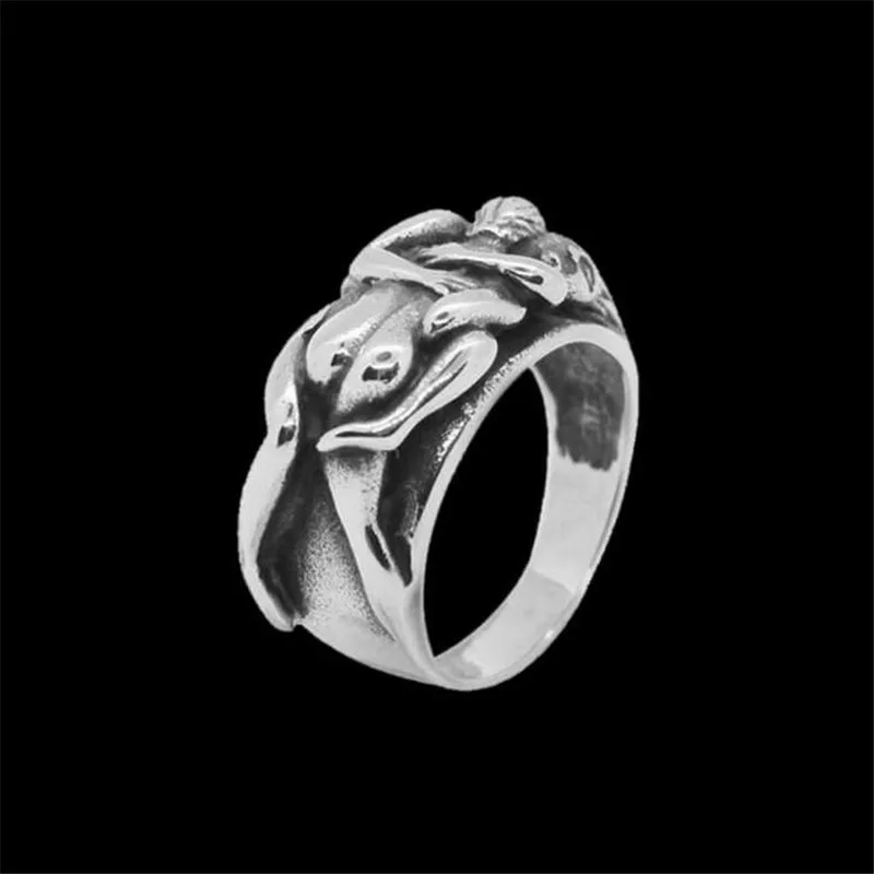 Sexy Lovers Ring 316l Stainless Steel Jewelry Punk Style Forbidden Love ...