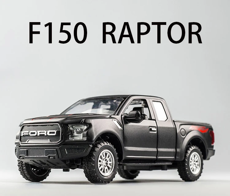 New 1:32 Ford Raptor F150 Big Wheel Alloy Diecast Car Model With With ...
