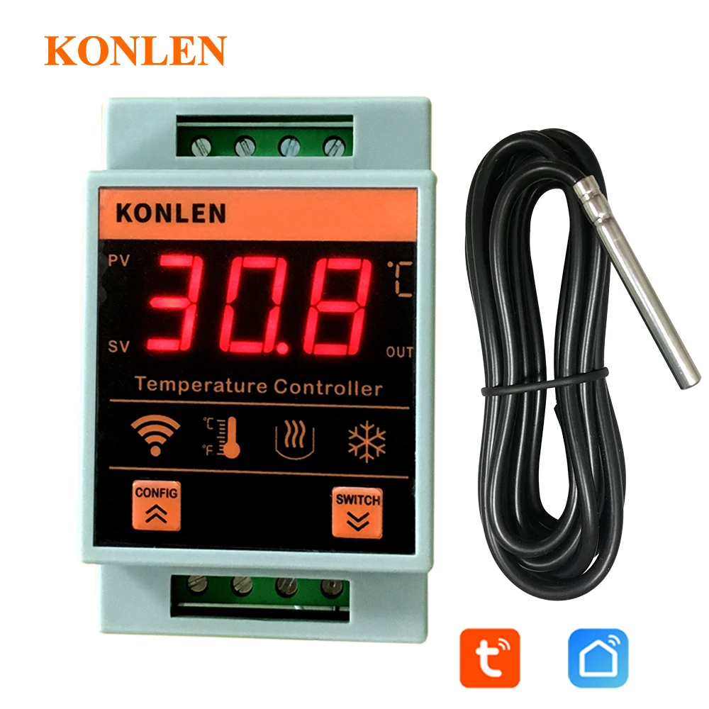 Tuya Smart Life WIFI Temperature Sensor Heating Boiler Cool Controller ...