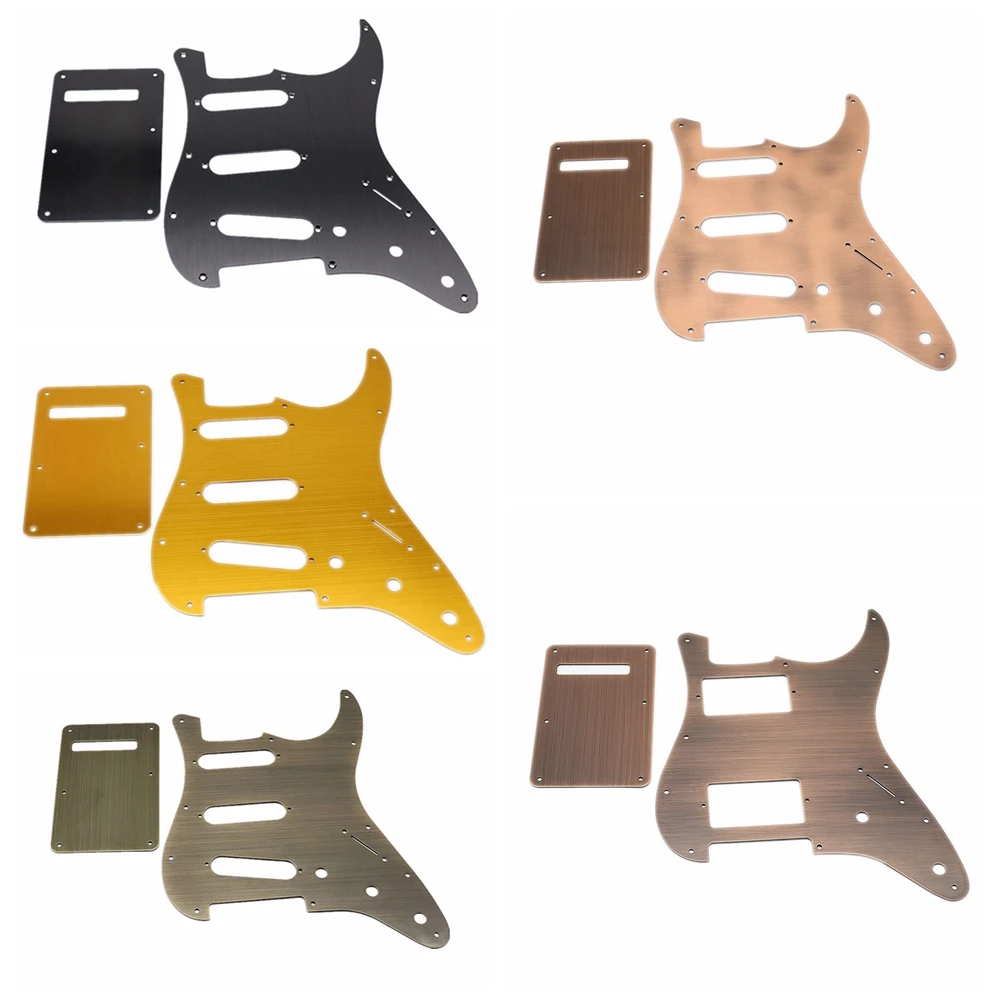 1set Guitar Pickguard Metal SSS/HH Pickguard & Back Plate Tremolo ...