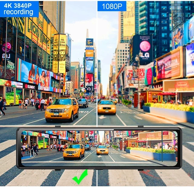 Dash Cam 4K Ultra HD 2160P Sony IMX415 Drive Video Recorder Rearview ...