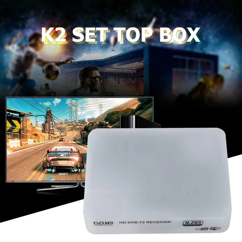 K2 смарт ТВ приставка приемник Mpeg4 H.264/H.265 Dvb-T2 цифровой наземный приемник Full-Hd ...