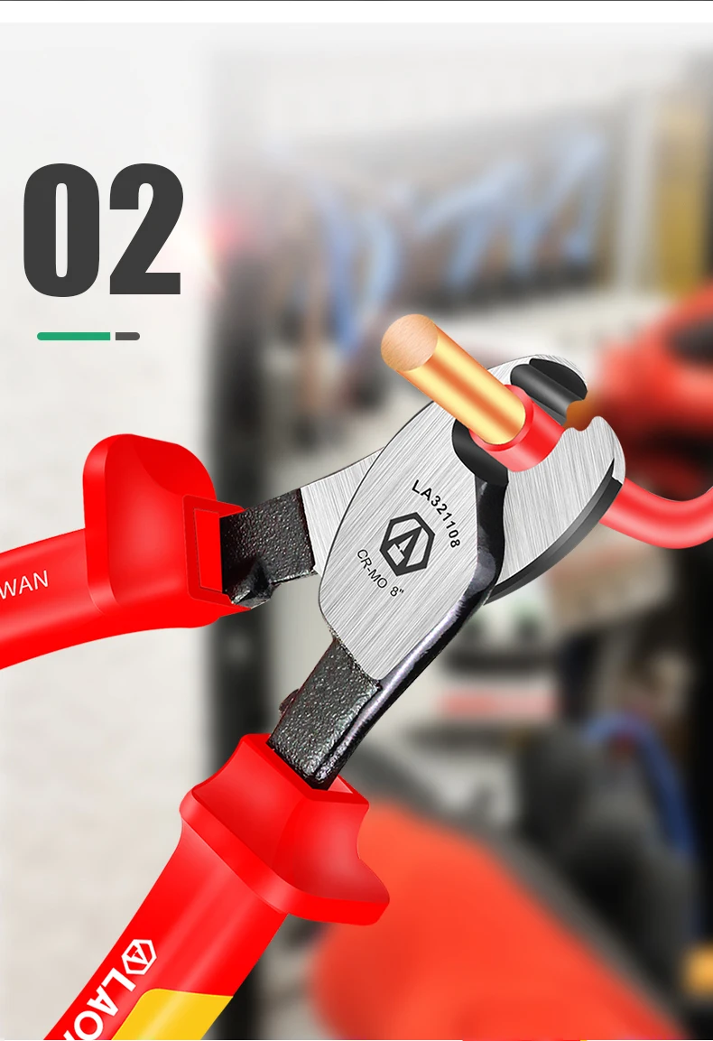 LAOA VDE insulated cable cutter insulated cable pilers Wire stripper ...