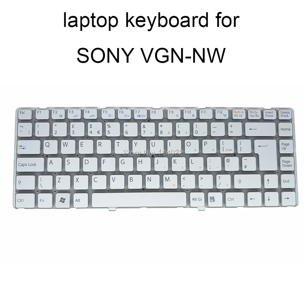 Laptop Replacement Keyboards For Sony Vaio Vgnnw Vgn Nw Uk Gb British ...