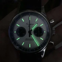 Sugess Panda Chronograph Mechanical Mens Watch Seagull Movement st1901 ...