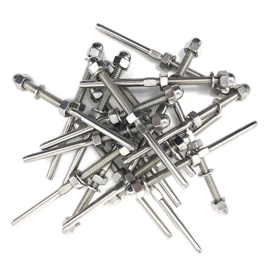 24/10pcs Threaded Terminal Stud End Fitting, for 1/8" Cable Deck ...