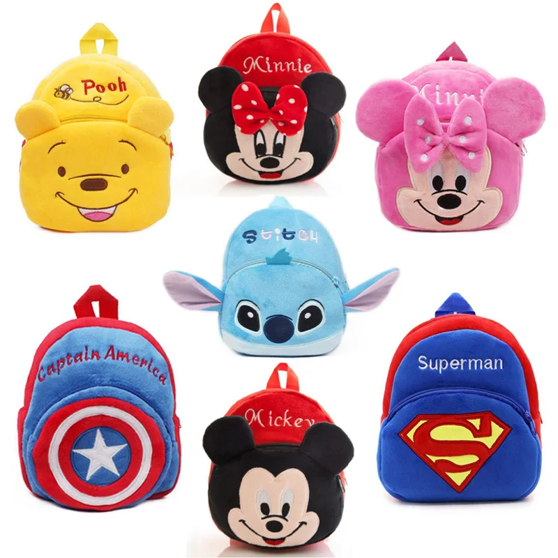 Disney Backpack Student Baby Kawaii Plush Backpack School Bag Mickey ...