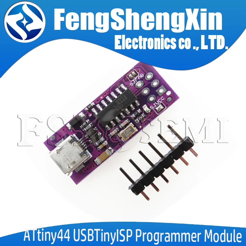 Novo attiny44 5v micro usb pequeno avr isp usbtinyisp programador ...