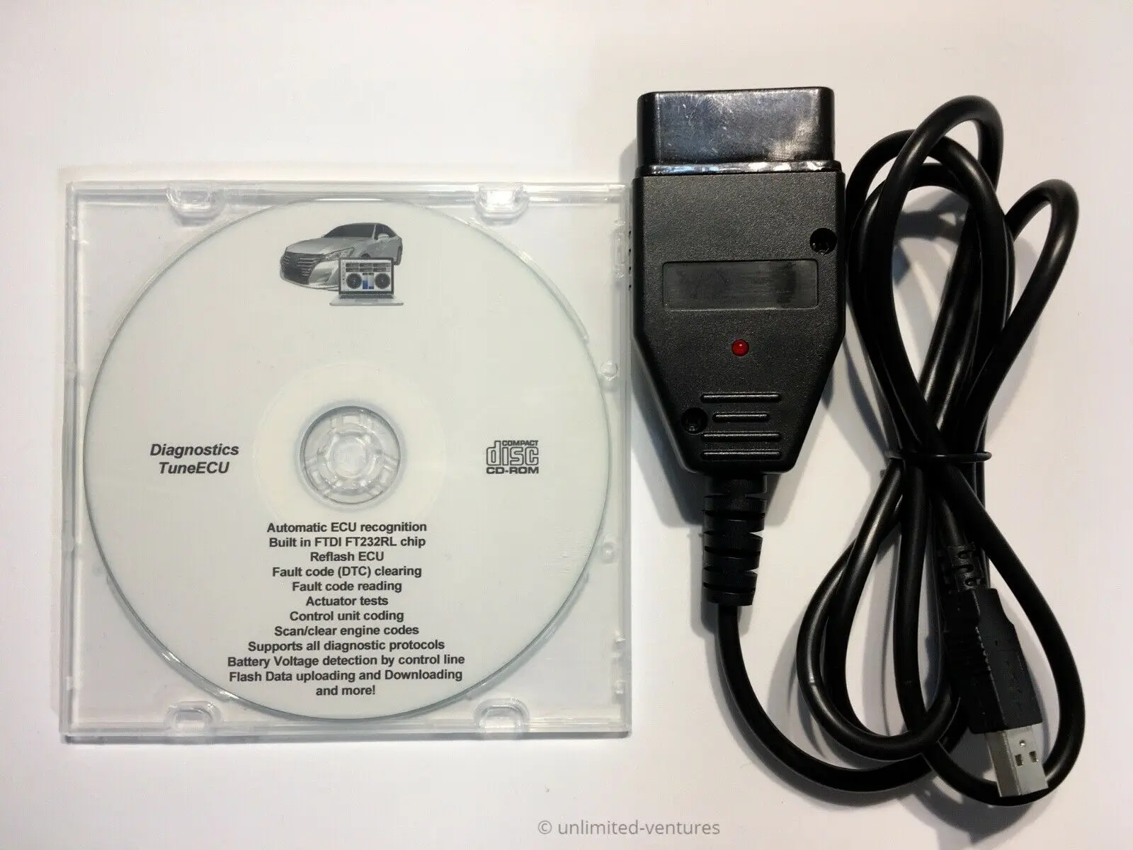 USB cable for Triumph Motorcycles TuneECU FTDI FT232RL Chip OBD2 Tune ECU