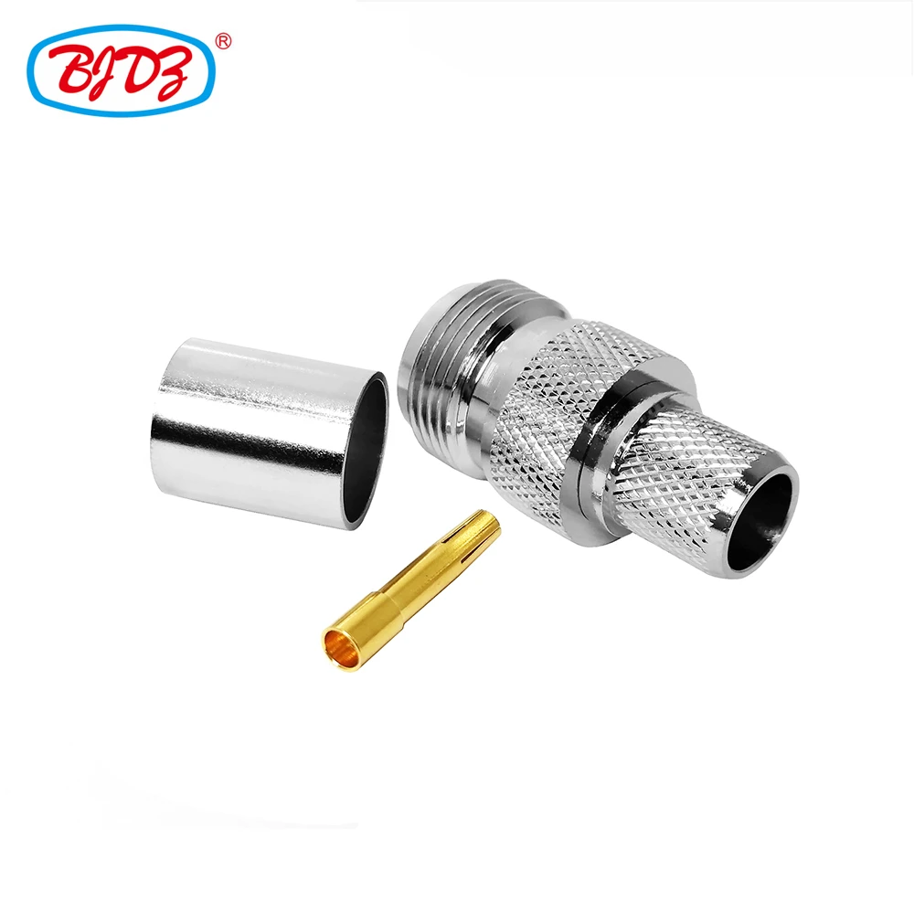 Free Shipping 10 Pcs N Female Straight Crimp Rf Connector For Rg11 ...