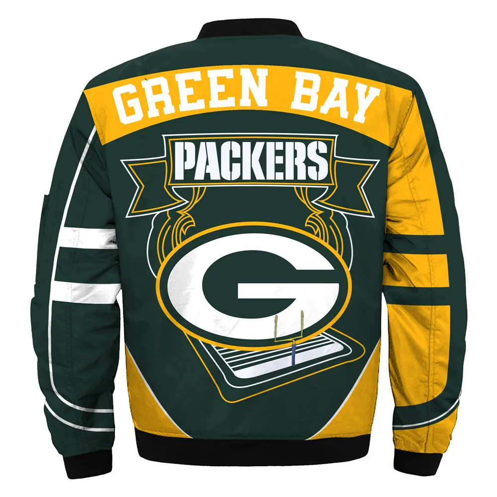 Green Bay Packers bomber jacket winter coat gift for men -Jack sport shop