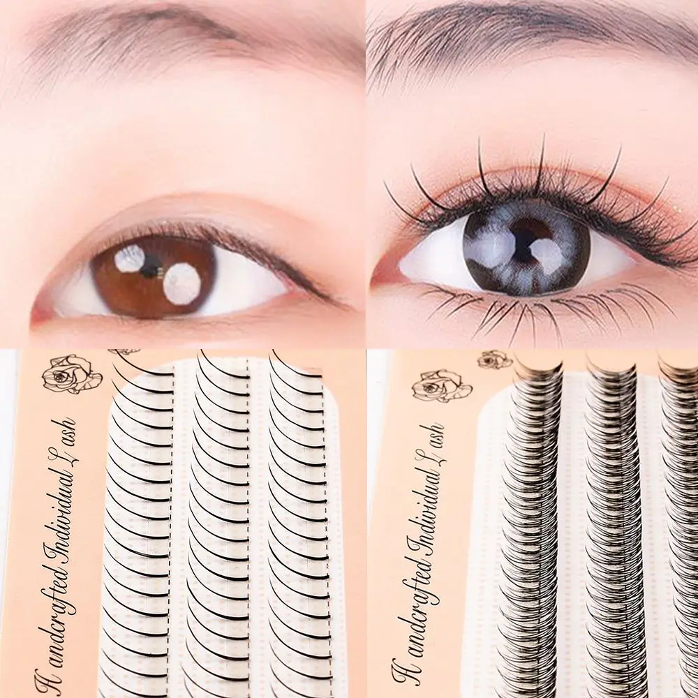 3 Rows A Shape Fishtail Individual Lashes Volume Cluster Vivid ...