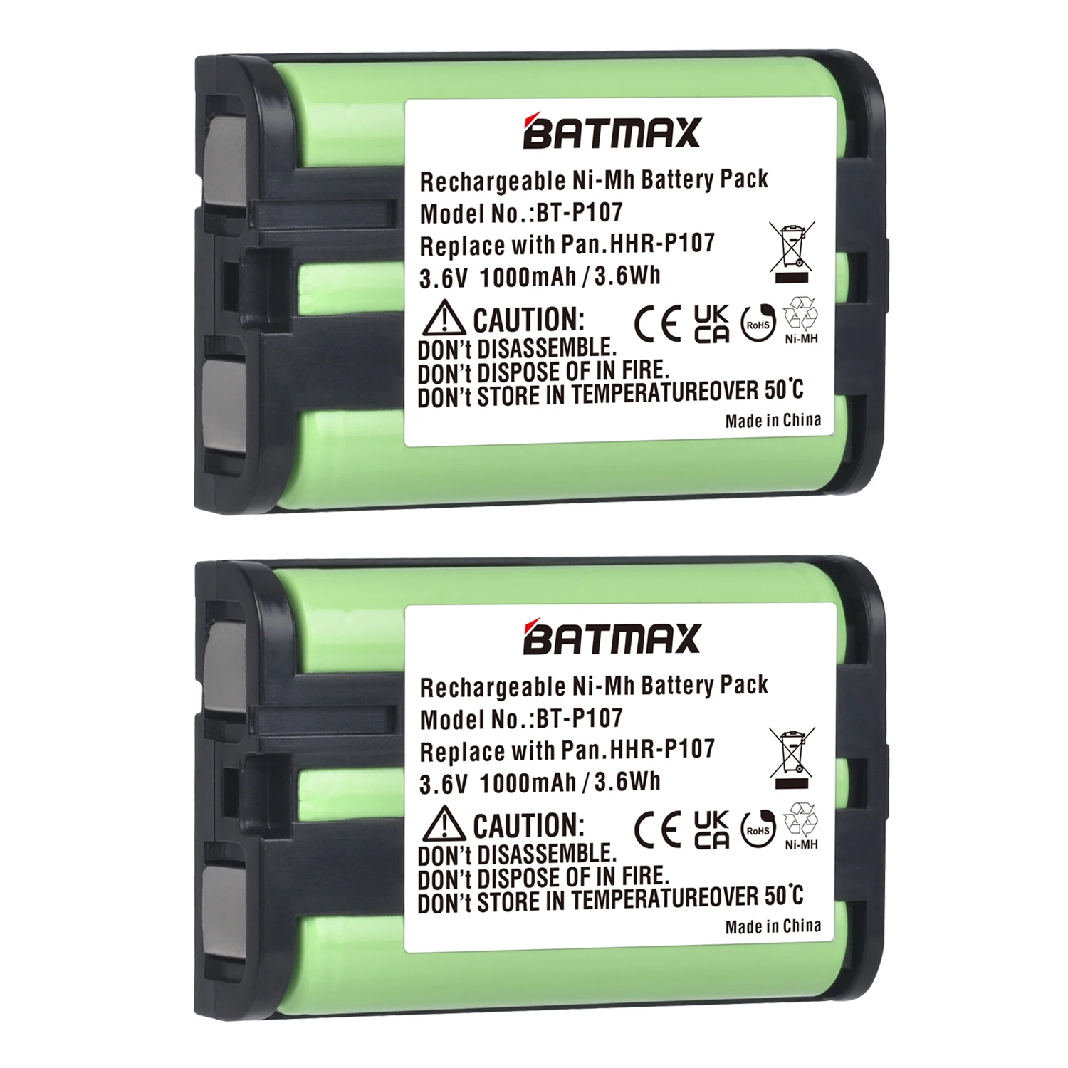 Batmax-3-6v-1000mAh-HHR-P107-Rechargeable-Cordless-Phone-Battery-for ...