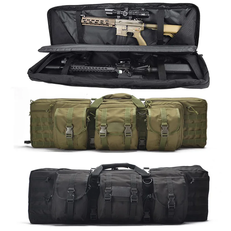 Tactical Double Rifle Gun Bag 36 Inch Military Airsoft Gun Case Hunting ...