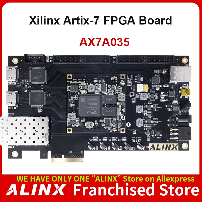 ALINX AX7A035: XILINX Artix 7 XC7A35T FPGA Development Board A7 SoMs XC7A 35T SFP PCIe|Demo ...