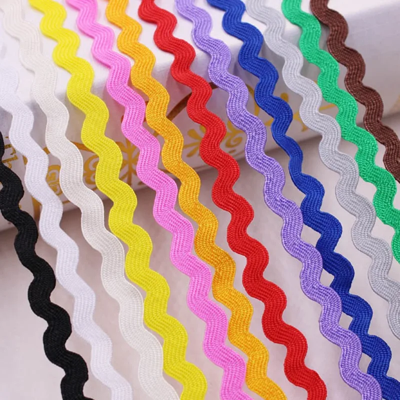 Cinta de seda ondulada Multicolor, borlas de flecos, costura, cinta de ...