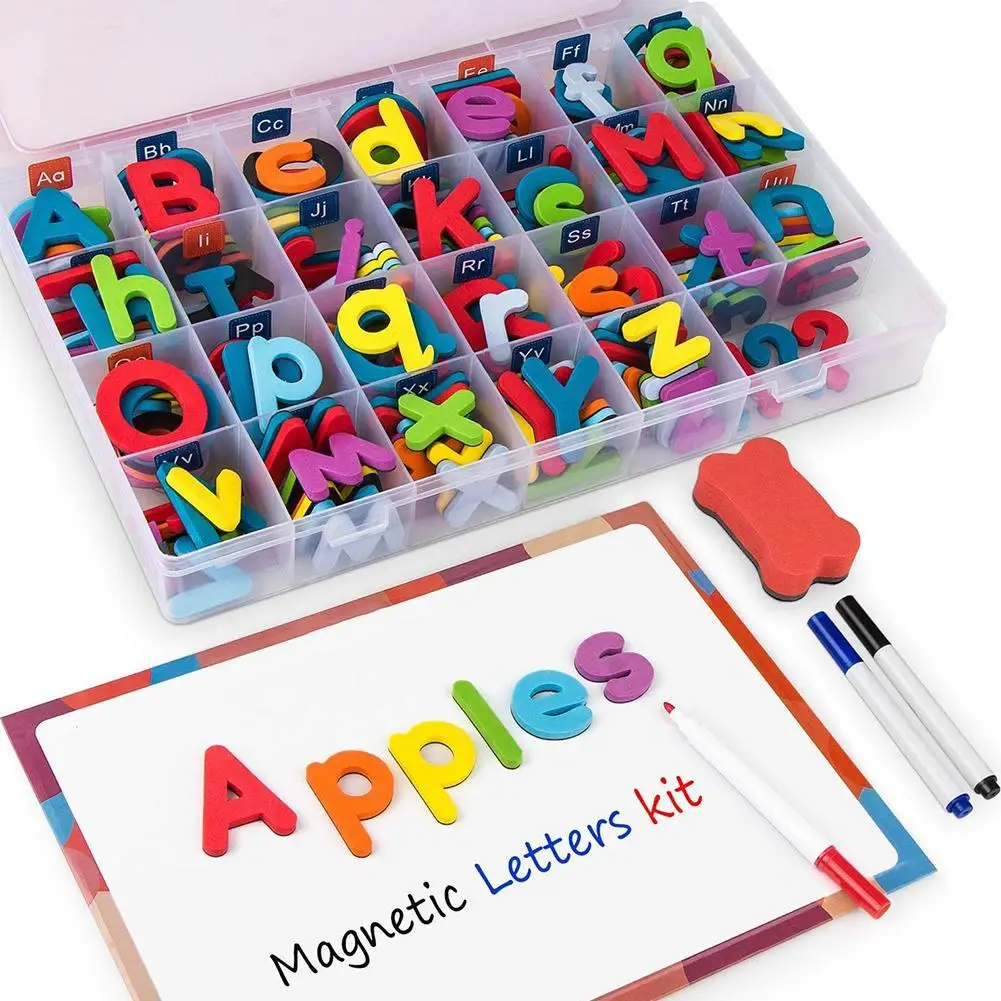 10/26 Pcs Magnetic Letters Uppercase Lowercase Foam Alphabet Abc ...