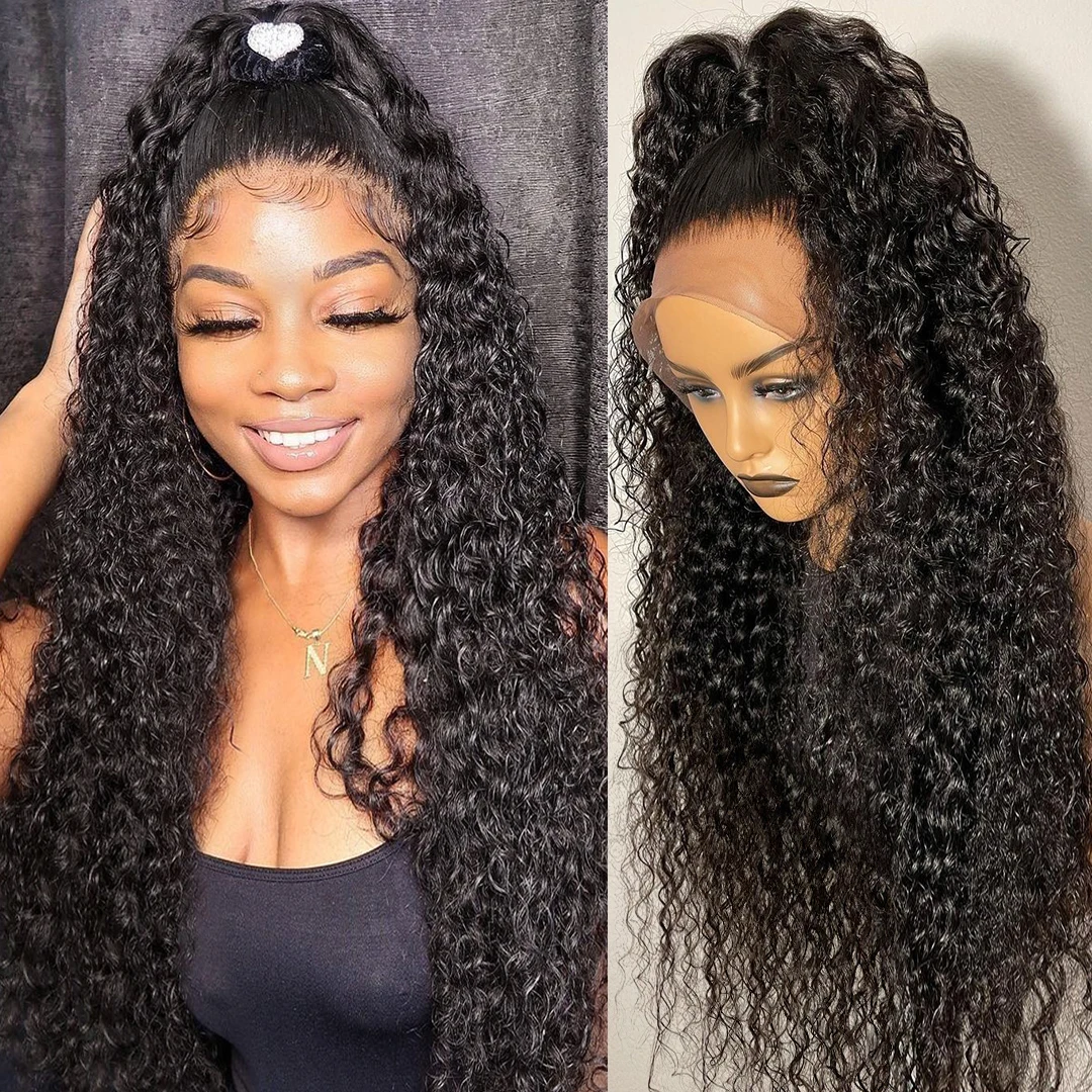 Cexxy 13x4 HD Lace Front Human Hair Wigs Brazilian Curly Wigs For Black ...