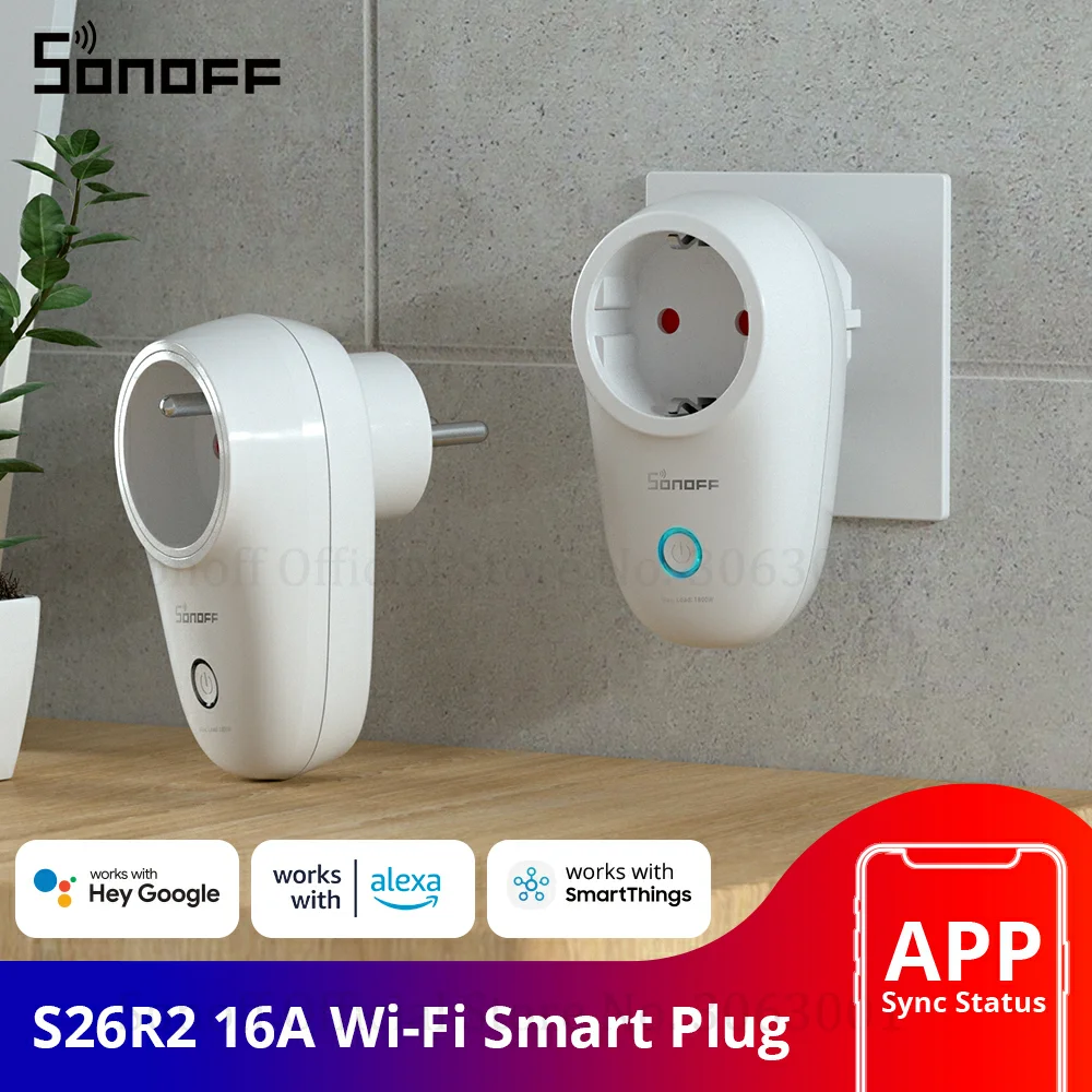 Sonoff S26 R2 Wifi Smart Plug 16a Power Socket Eu/us/uk/cn/au/il/ch/it/br Wireless Switch Timing ...