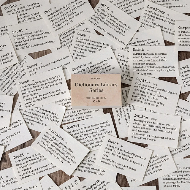 Journamm 100pcs Dictionary Library Series Material Paper Scrapbooking ...