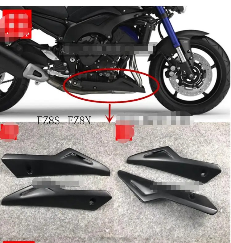 FZ8-FZ8S-matte-black-farings-FZ8N-Motorcycle-Belly-Pan-Engine-Spoiler ...