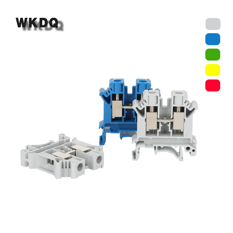 10pcs Uk10n Uk10 Multi-color Screw Feed-through Plug 2-connductor Wire ...