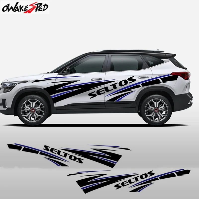 Car-Sport-Stripes-Styling-Both-Side-Body-Vinyl-Decal-For-Kia-Seltos ...