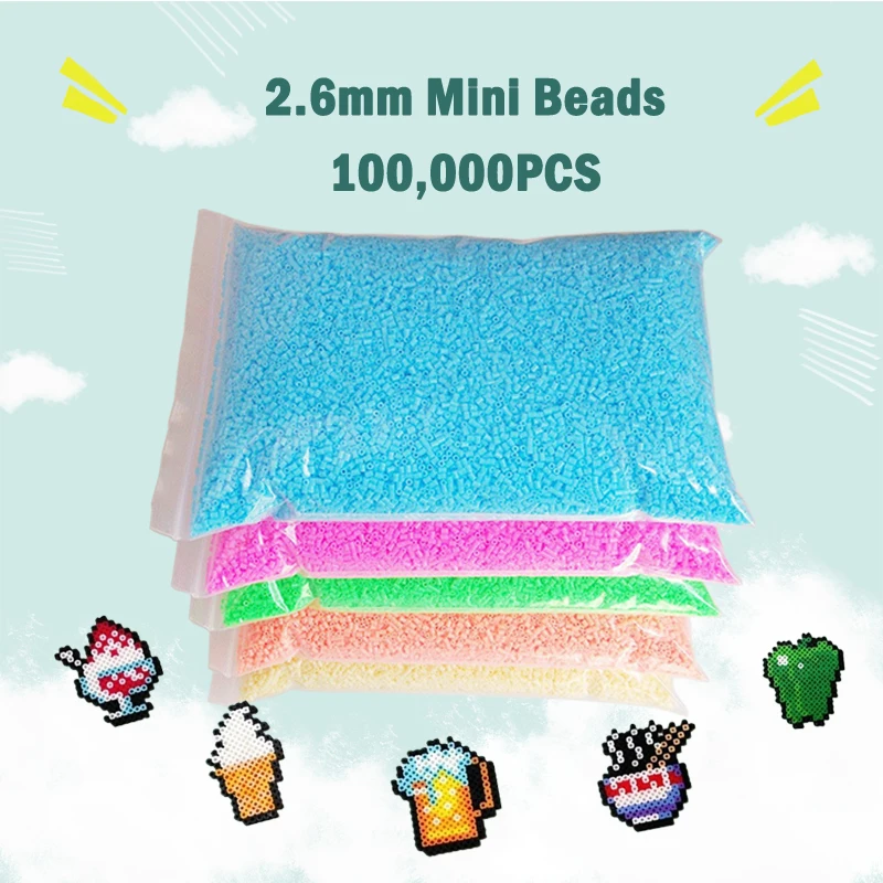 2.6mm Mini Beads 100,000PCS 1KG 230color beads for kids Hama beads Diy ...