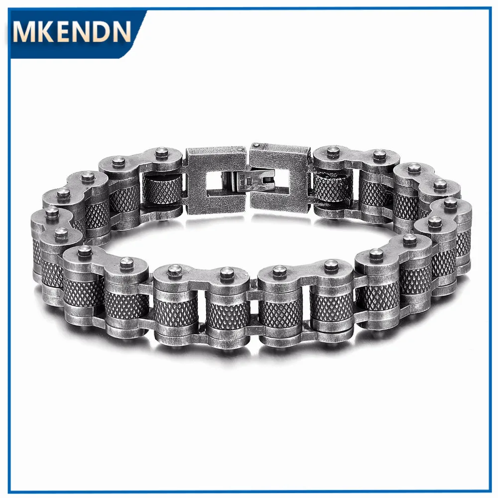 Fashion Punk Biker Chain Bracelet Mens Bracelet Link Chain Motorcycle ...
