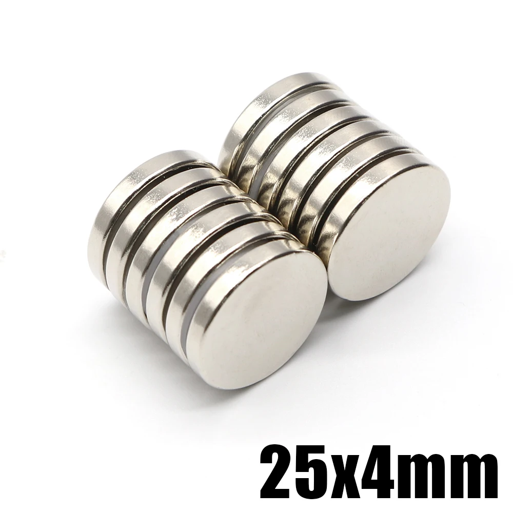 1/2/5/10/20 Pcs 25x4 Neodymium Magnet 25mm x 4mm N35 NdFeB Round Super ...