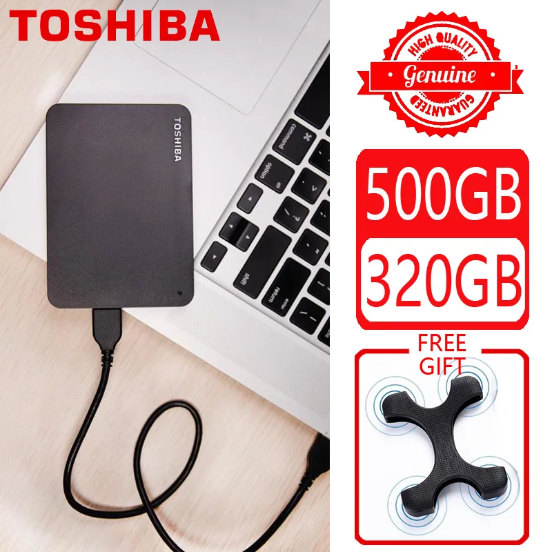 TOSHIBA 500GB 320GB External Hard Drive Disk HDD HD Portable Storage ...