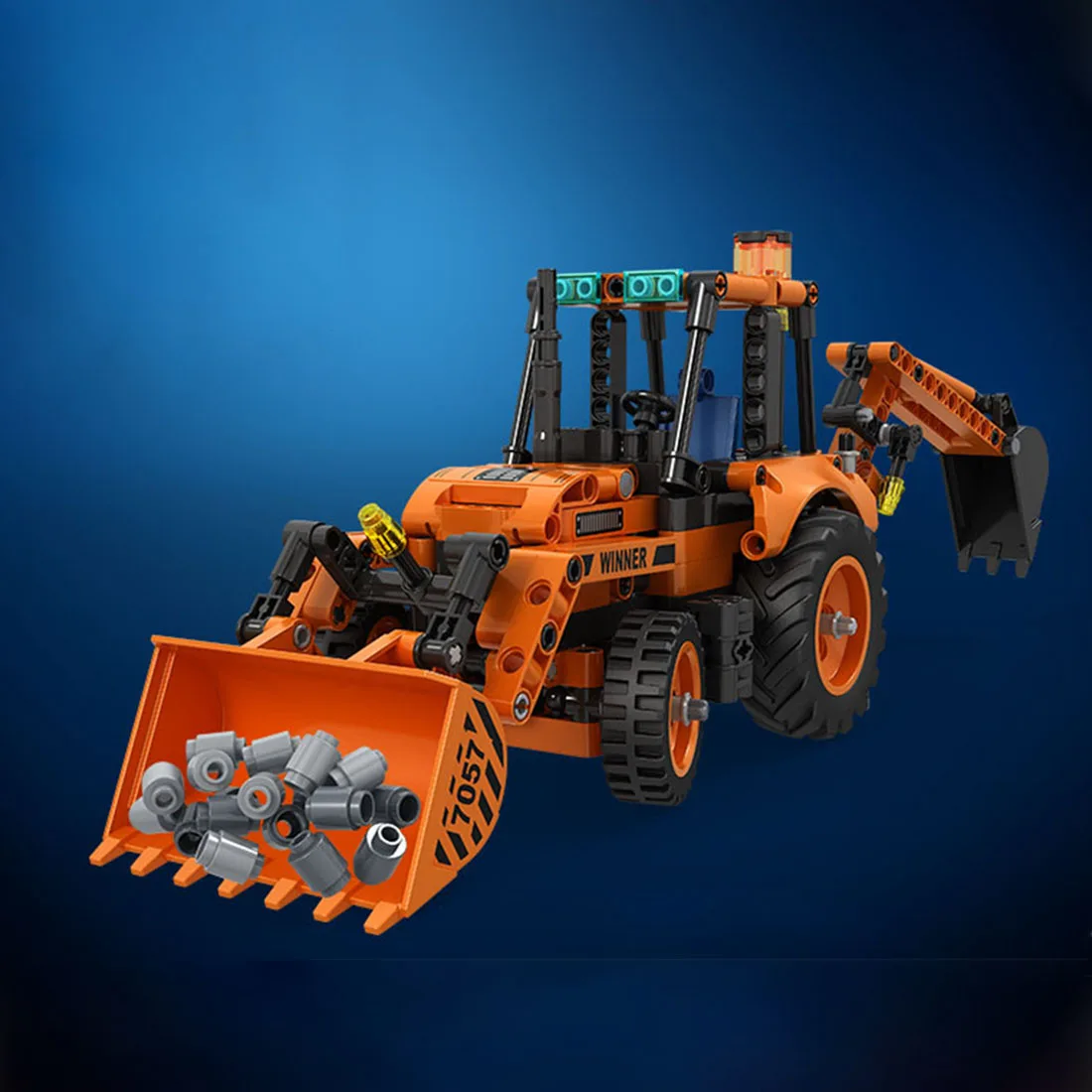 Blue Lego Tractor Loader
