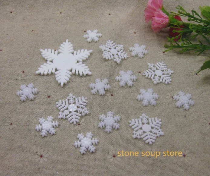 18 Snowflake Artificial Snow | Plastic Snowflakes Crafts - Artificial ...
