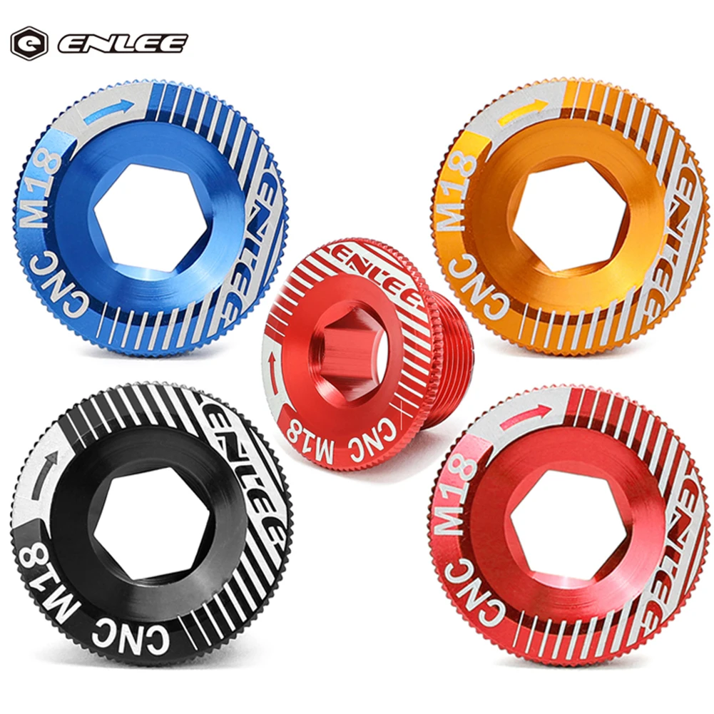 ENLEE MTB Aluminum Alloy CNC Screw Mountain Bike Crank Cover Screws Cap ...