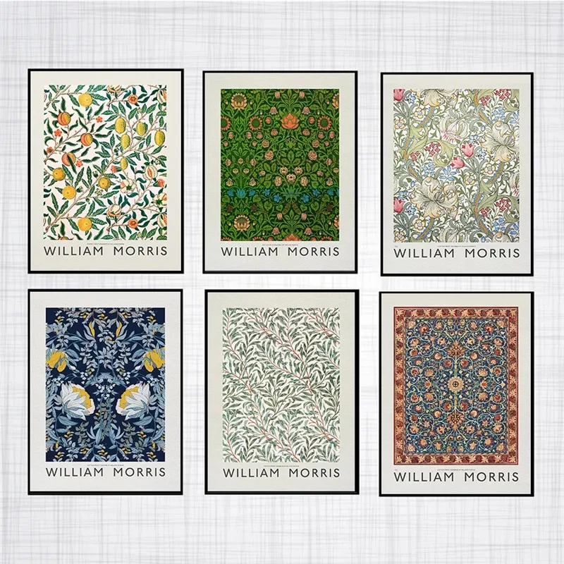 William Morris Posters | Canvas Flower Prints | Blue Art Canvas ...