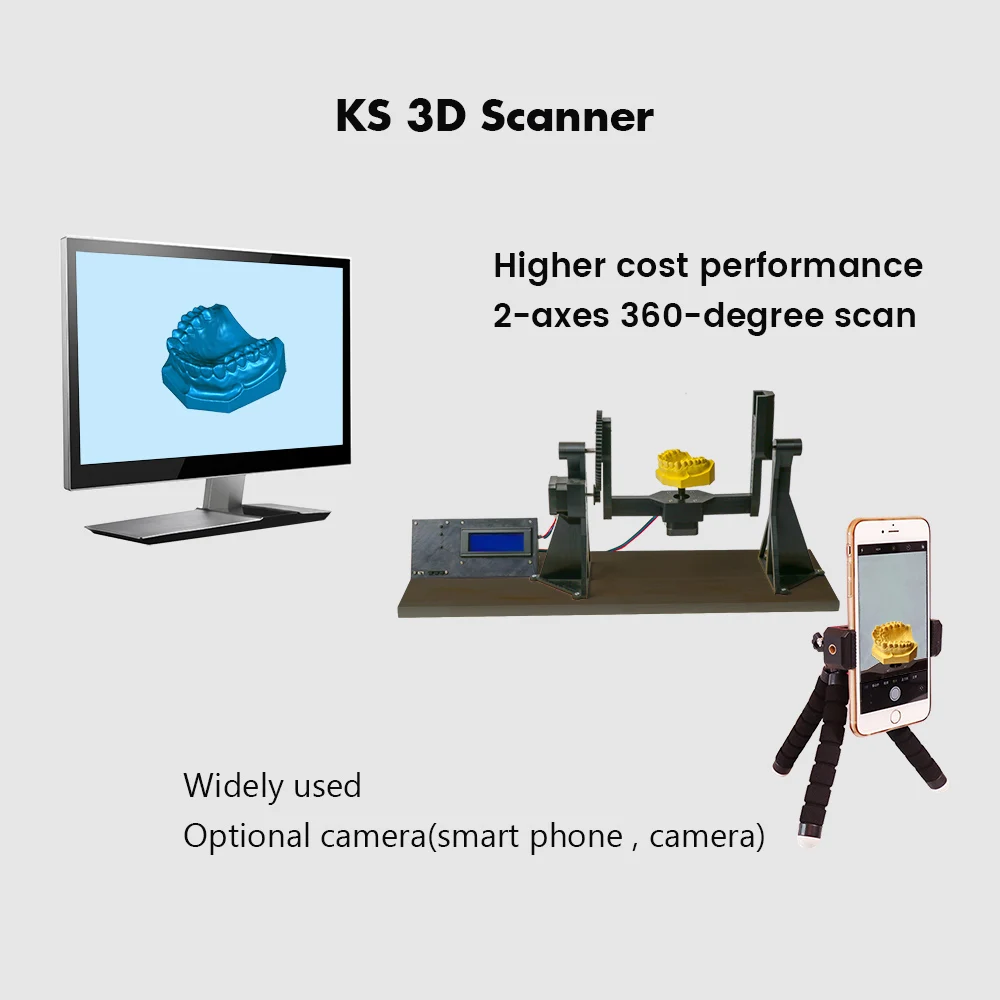 He3d Ks 3d Photogrammetry Scanner DIY 3d Scanner Kit High Precision Scanning Dental Teeth Model ...